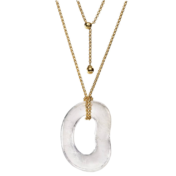 Shima Crystal Necklace in 18K Gold Vermail